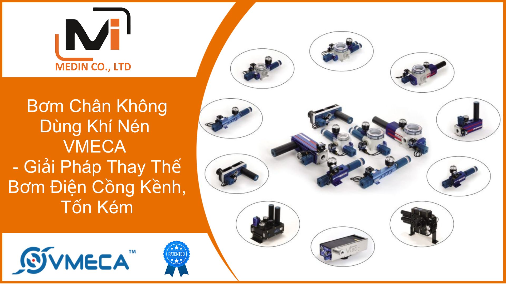 Bơm Chân Không Dùng Khí Nén VMECA- Giải Pháp Thay Thế Bơm Điện Cồng Kềnh, Tốn Kém - Vmeca Việt Nam