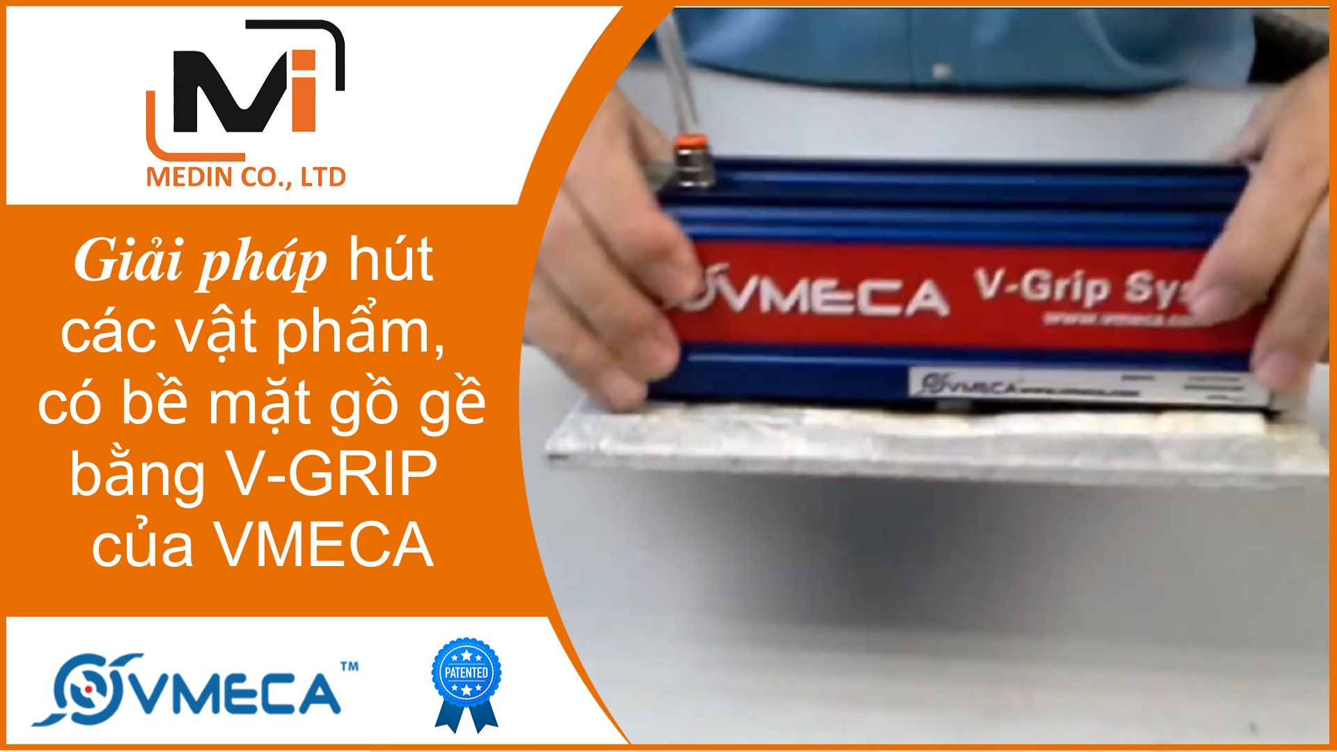 Giải pháp hút các vật có bề mặt gồ gề bằng Giác hút chân không đặc biệt V-GRIP G130 của VMECA ...