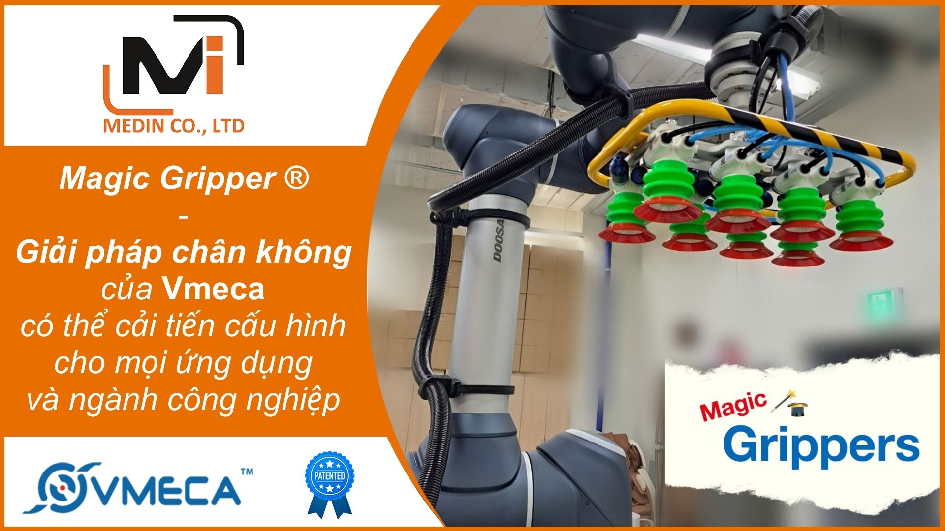 Giác hút chân không Magic Gripper - Giải pháp chân không của Vmeca có thể cải tiến cấu hình cho ...